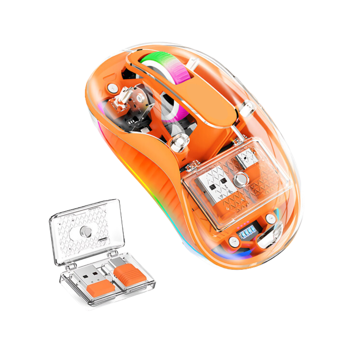M333 TRANSPARENT WIRELESS MOUSE (USB+TYPE C) – iWhizzMall